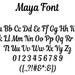 Maya Font, Script Font, Cursive Font, Handwritten Font, Calligraphy ...