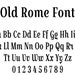 OLD ROME FONT - Outline, Alphabet Svg Fonts, Calligraphy Font Svg ...