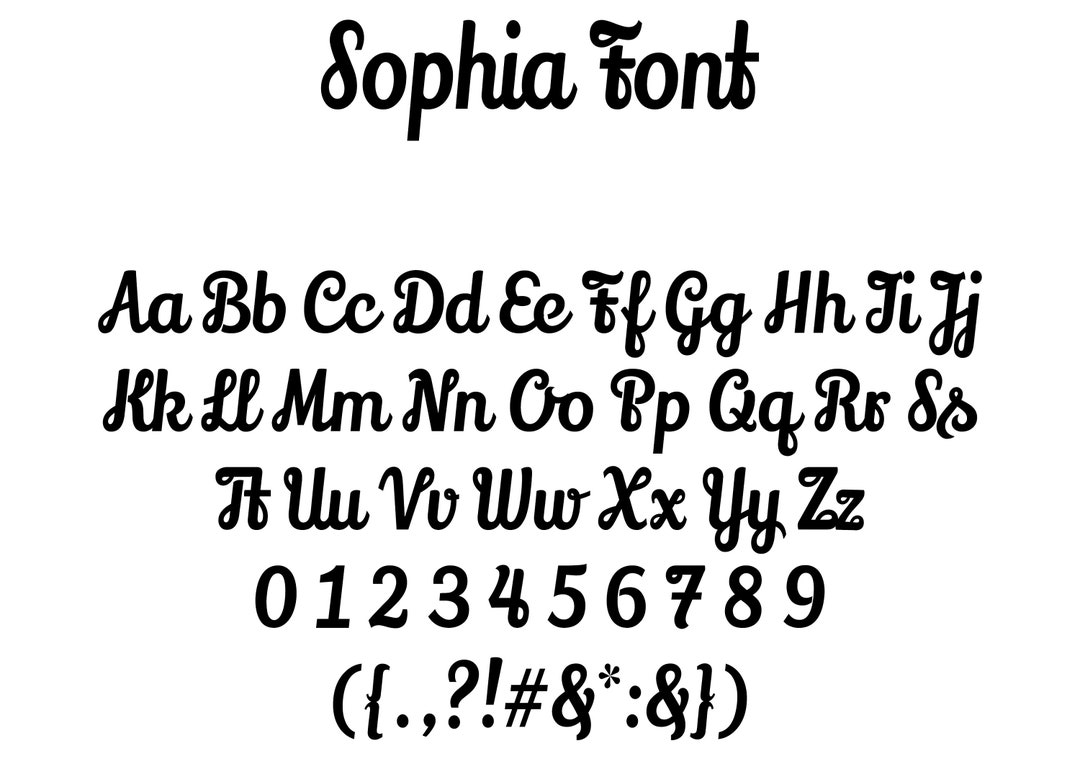 Sophia Font, Script Font, Cursive Font, Heart Font, Calligraphy Font ...
