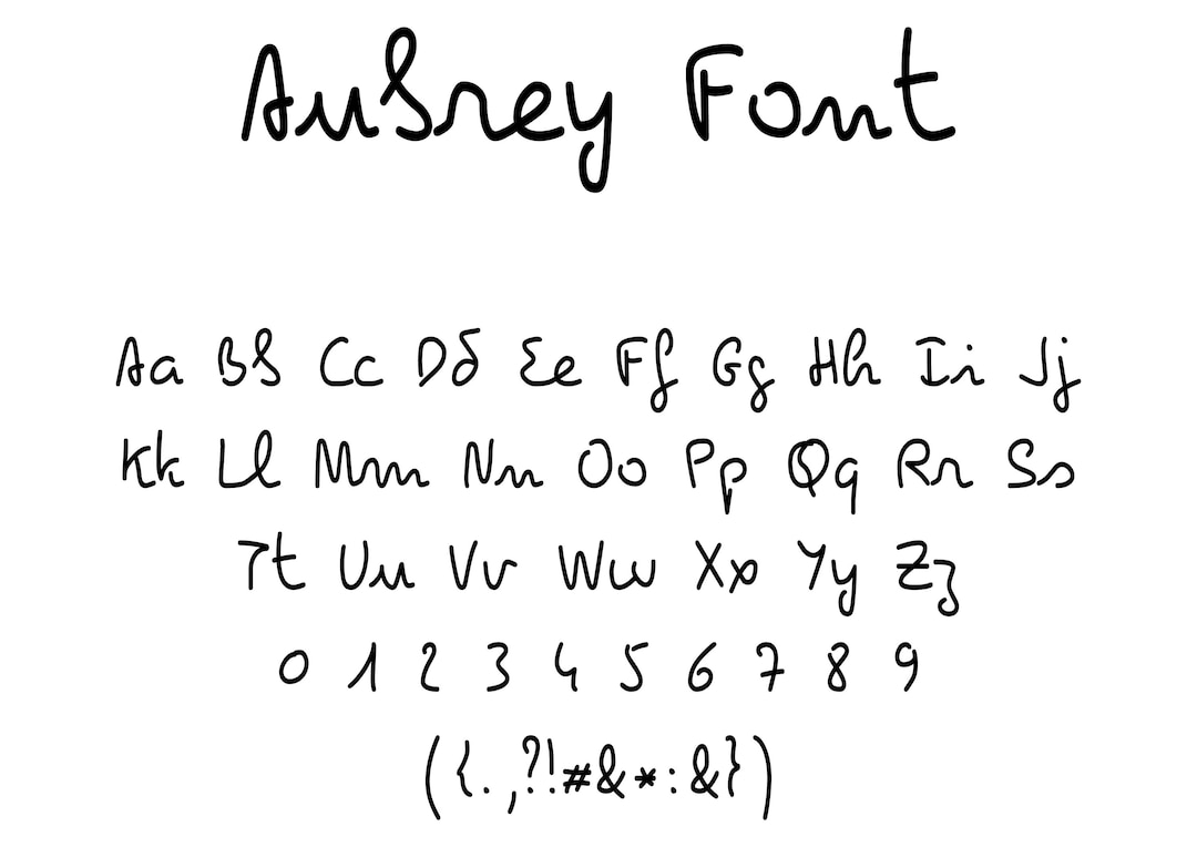 Aubrey Font, Script Font, Cursive Font,handwritten Font,calligraphy Font,modern,font for Cricut ...
