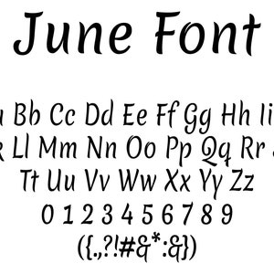June Font, Script Font, Cursive Font, Handwritten Font, Calligraphy ...