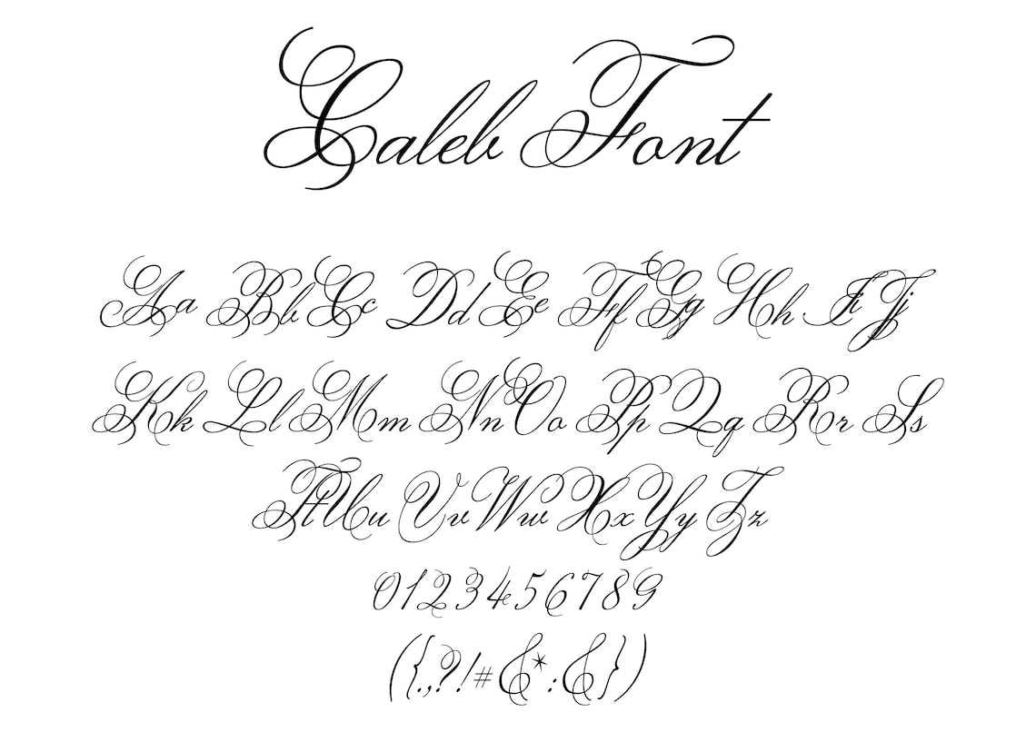 Caleb Font, Script Font, Cursive Font, Handwritten Font, Calligraphy ...