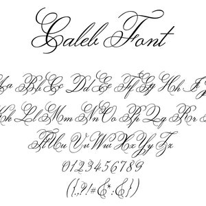 Caleb Font, Script Font, Cursive Font, Handwritten Font, Calligraphy ...