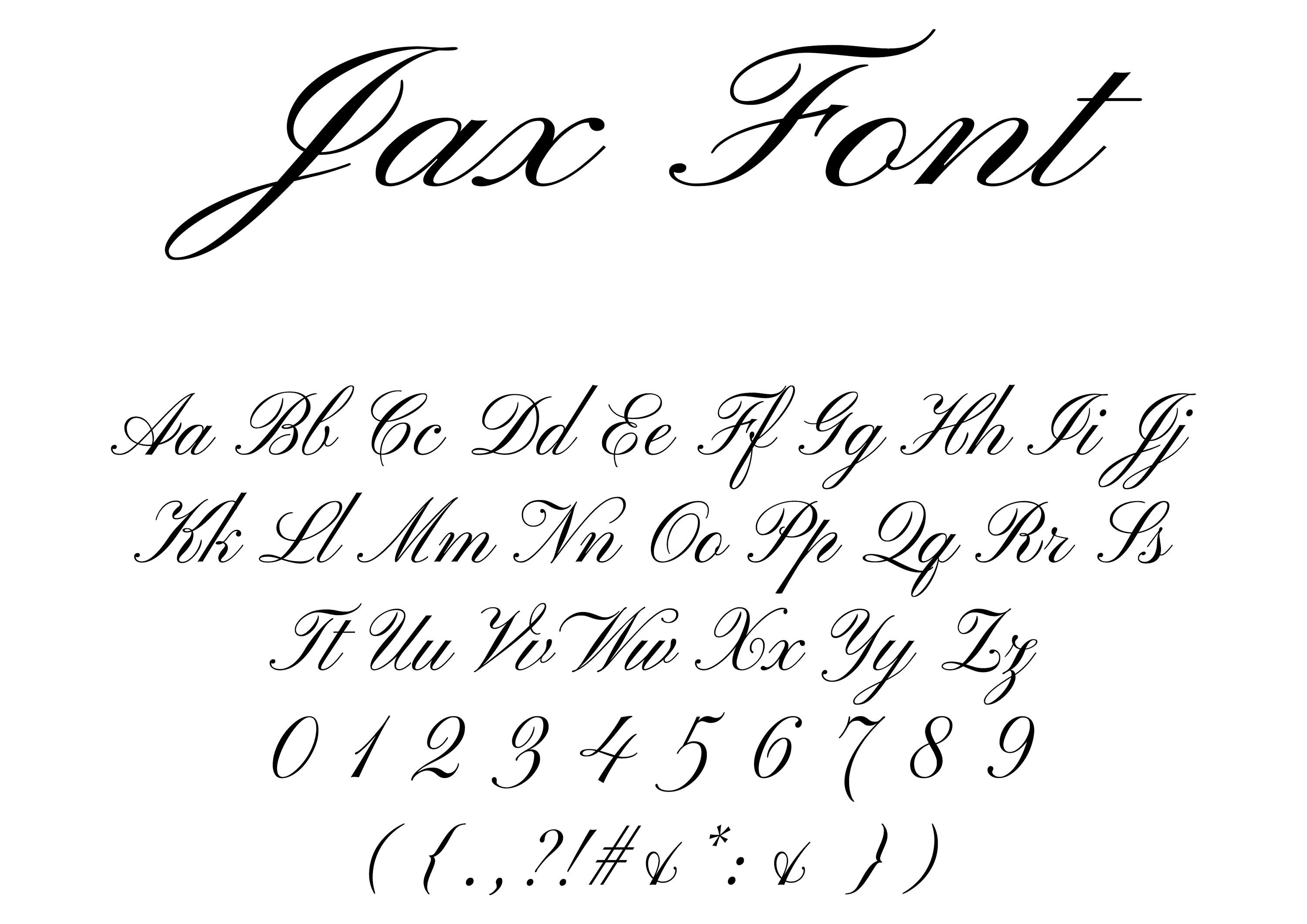 Jax Font, Script Font, Cursive Font, Handwritten Font, Calligraphy Font ...