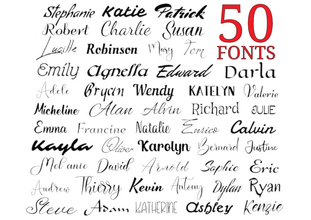 HANDWRITTEN FONTS SVG, Cursive Font Bundle Svg, Font Clipart, Cursive ...