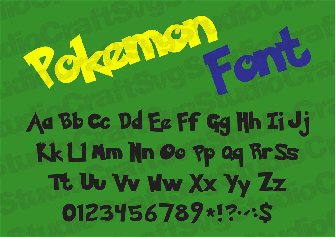 POKEMON SCHRIFT SVG Sofort Download Pokemon Alphabet Svg - Etsy.de