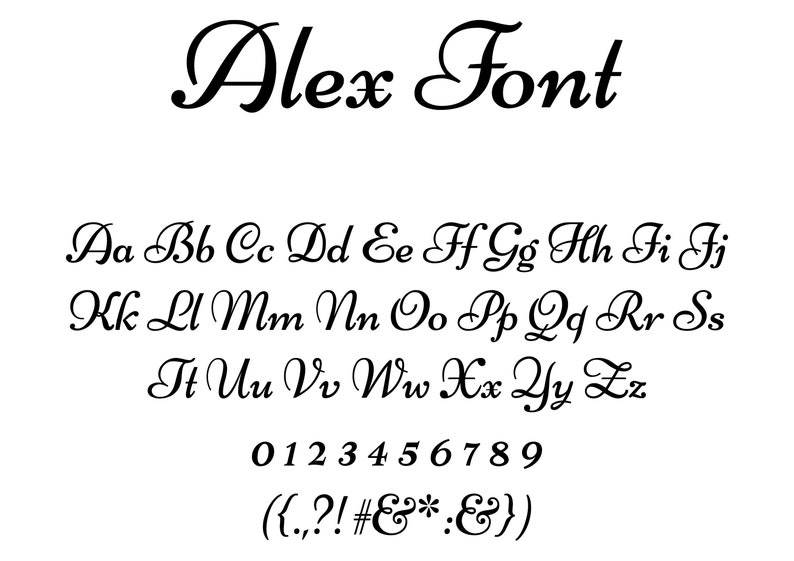 Alex Font, Script Font, Cursive Font, Handwritten Font, Calligraphy ...
