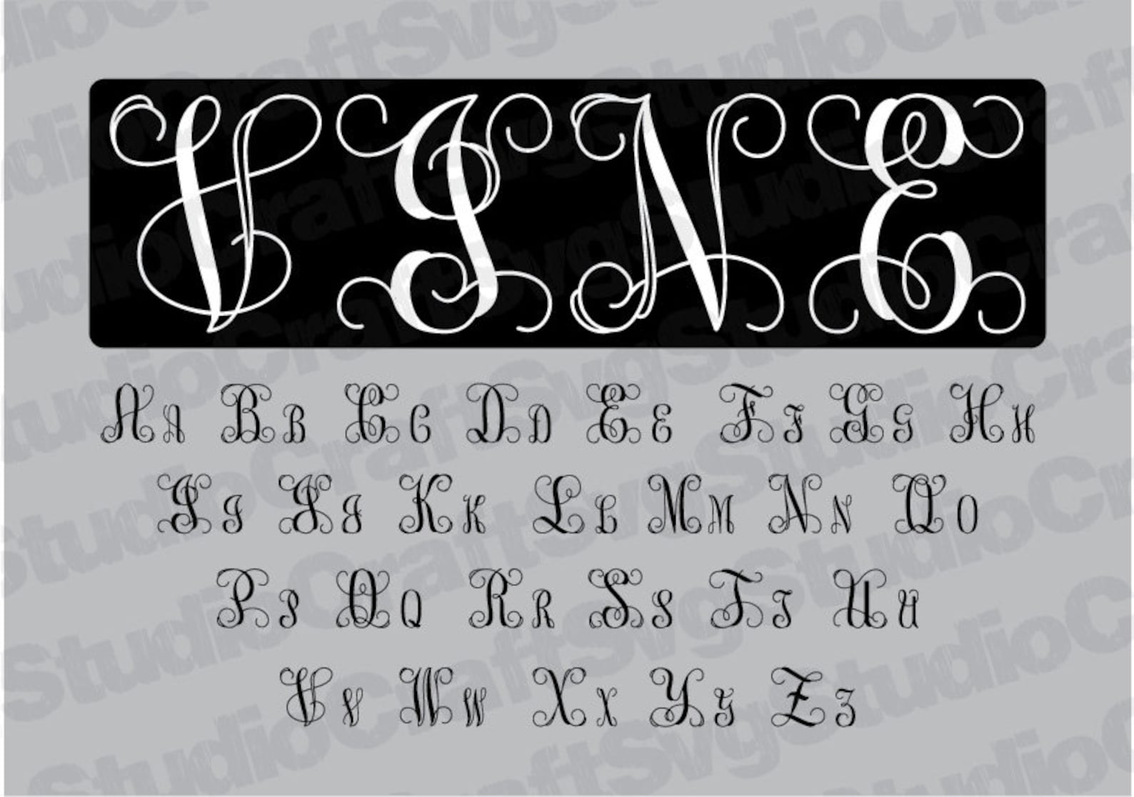 VINE MONOGRAM SVG, Vine Monogram Letters Svg, Alphabet Svg, Digital ...