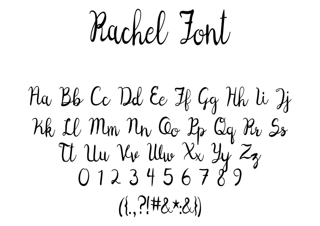 Rachel Font, Script Font,cursive Font,handwritten Font, Calligraphy ...