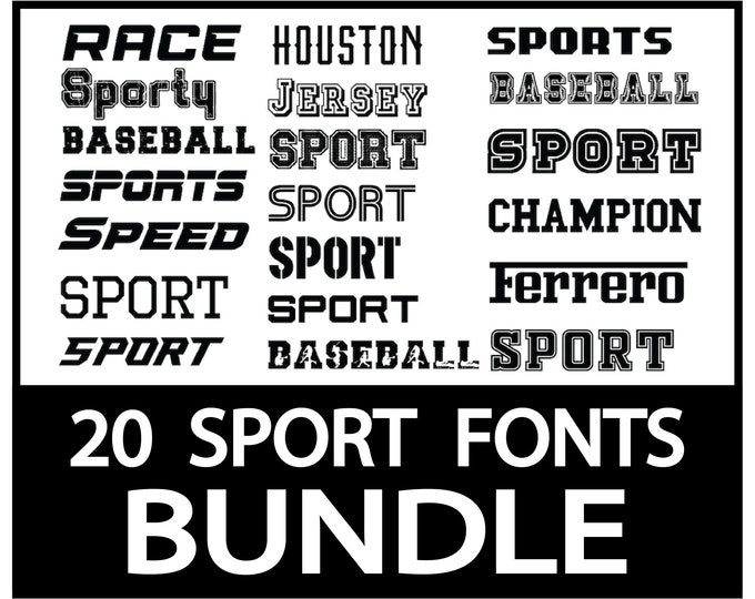SPORT FONT SVG, Sport Alphabet Svg, Sport Numbers Svg, Athletic Font ...