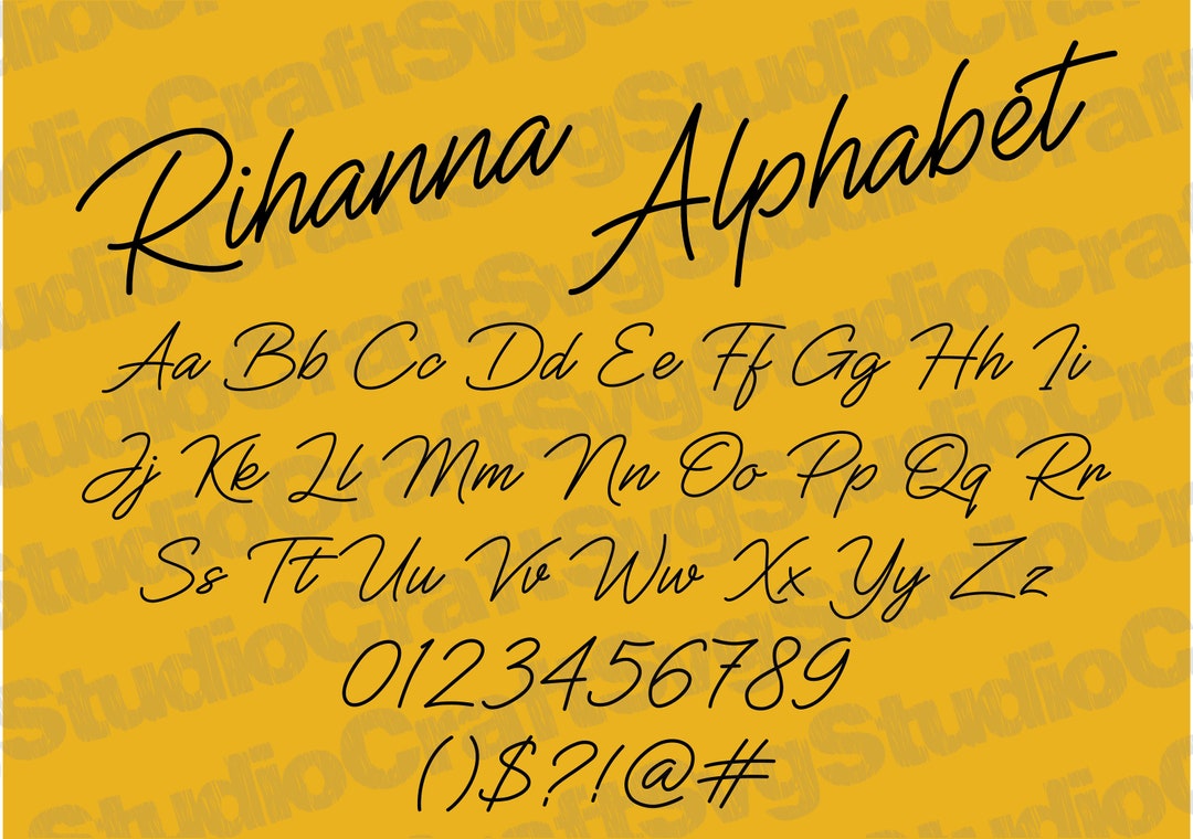 RIHANNA ALPHABET SVG, Font for Cricut, Font Svg, Instant Download ...