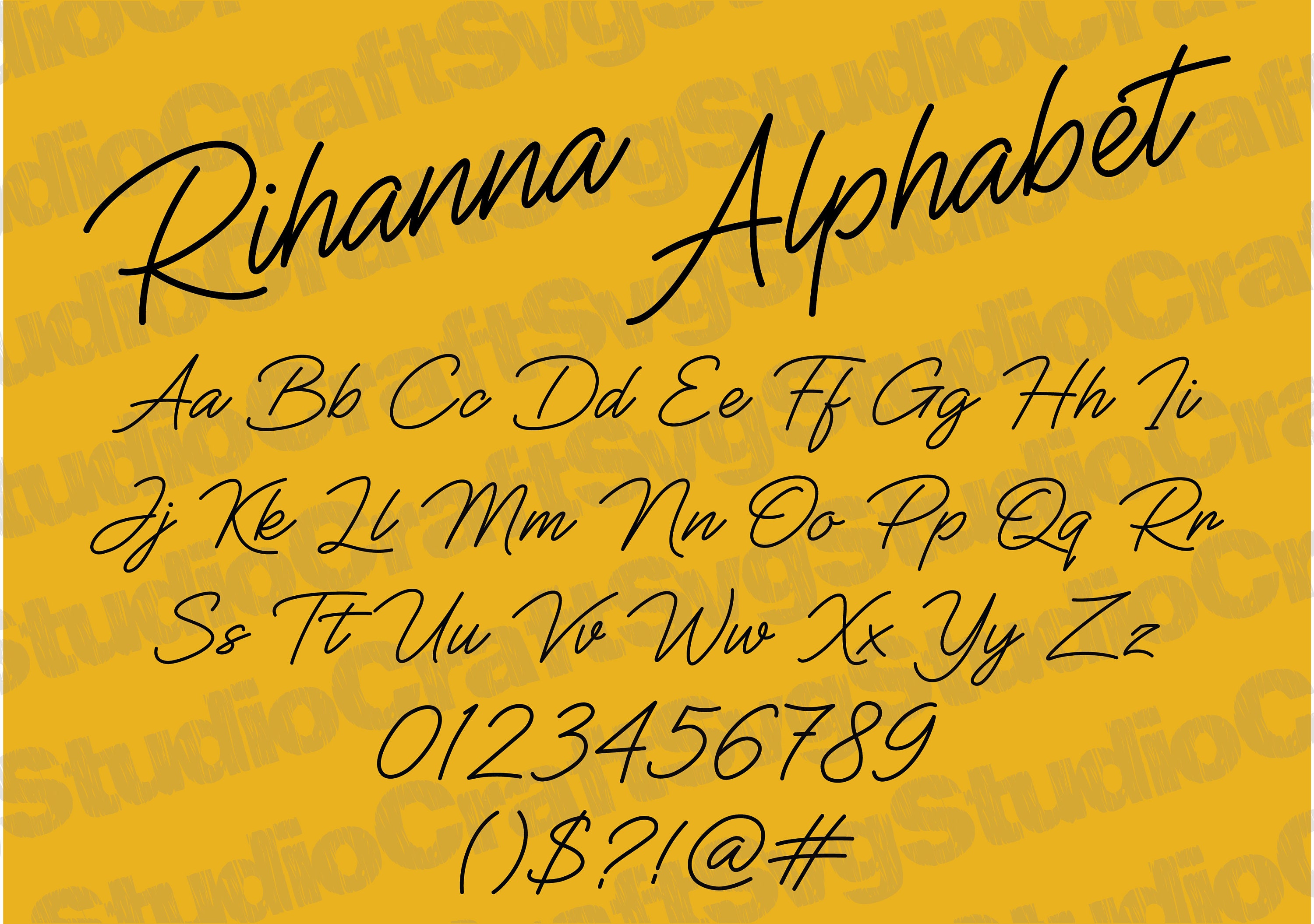 RIHANNA ALPHABET SVG Font for Cricut Font Svg Instant - Etsy