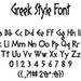 Greek Style Font TTF, SVG, Png, Alphabet, Letters & Numbers - Cricut ...