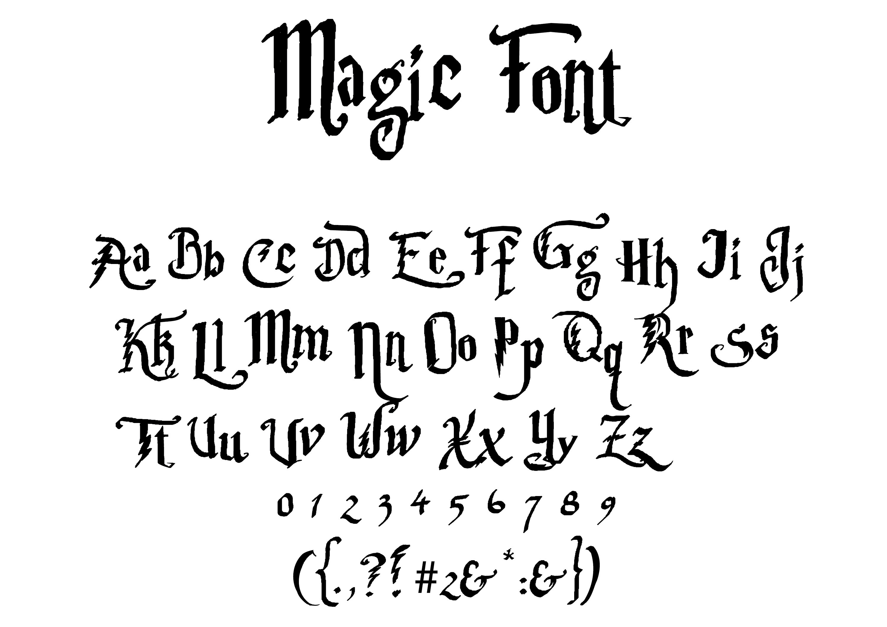 Magic Font SVG TTF, Wizard Font Svg, Magic Font Svg, Halloween Font ...