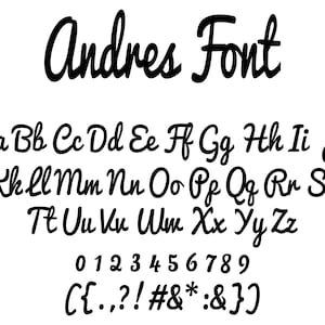 Andres Font,script Font,cursive Font, Handwritten Font, Calligraphy ...