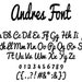 Andres Font,script Font,cursive Font, Handwritten Font, Calligraphy Font,modern,font for Cricut ...