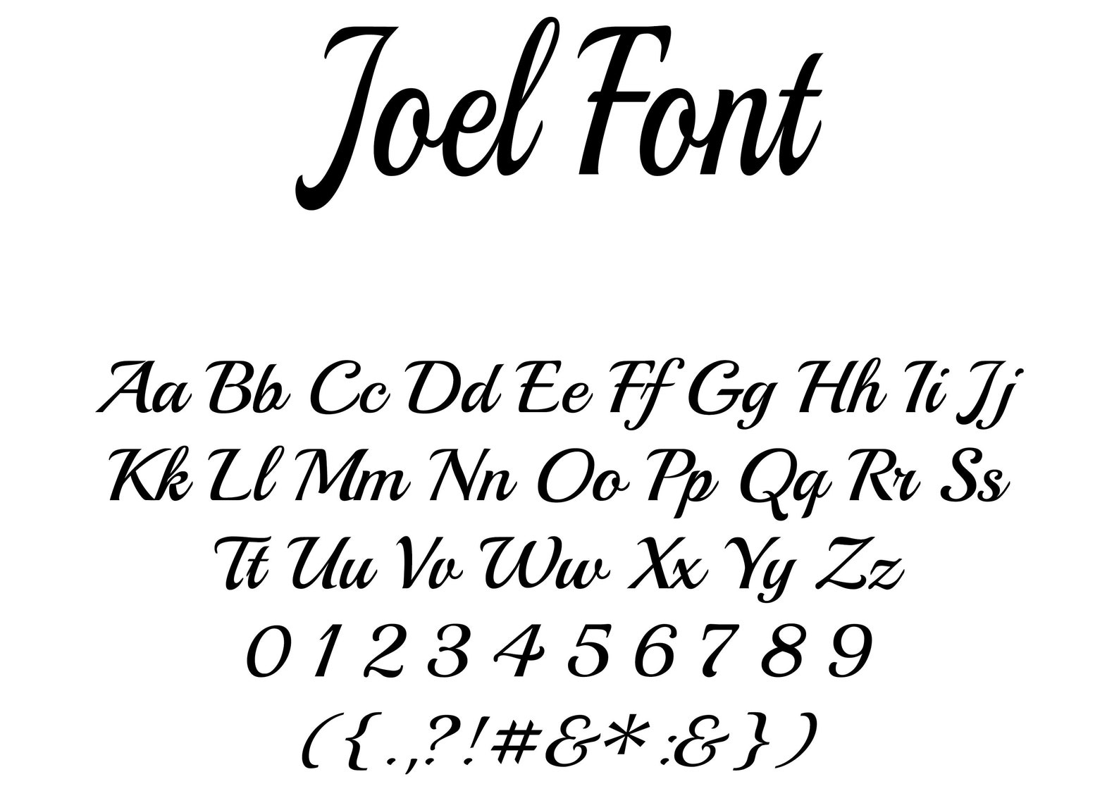 Joel Font,script Font,cursive Font, Handwritten Font, Calligraphy Font ...