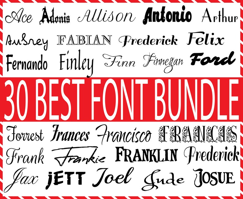 30 Best Font Bundle - Font Bundle, Cricut, Canva Font, Script Font ...