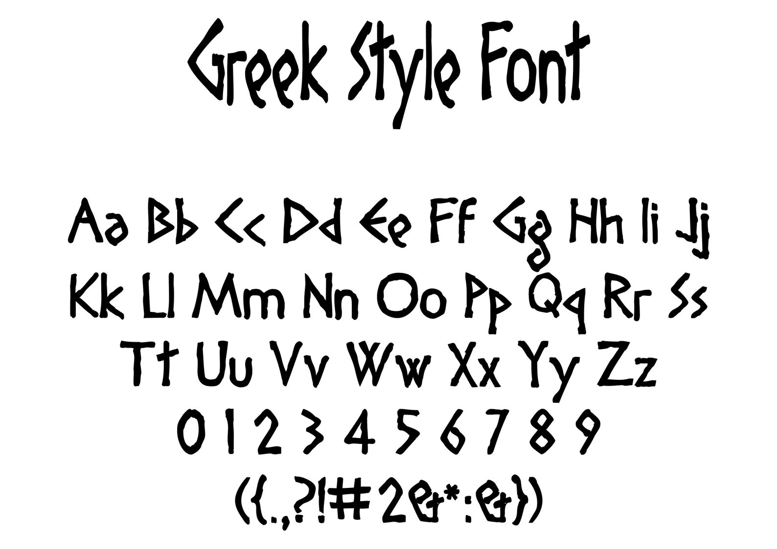 Greek Style Font TTF, SVG, Png, Alphabet, Letters & Numbers - Cricut ...