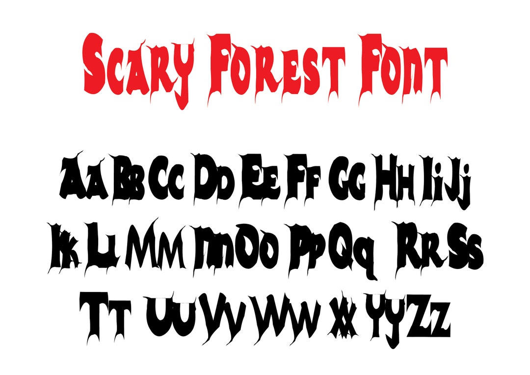 Scary Forest Font - Script Font, Halloween Font, Cricut Fonts ...