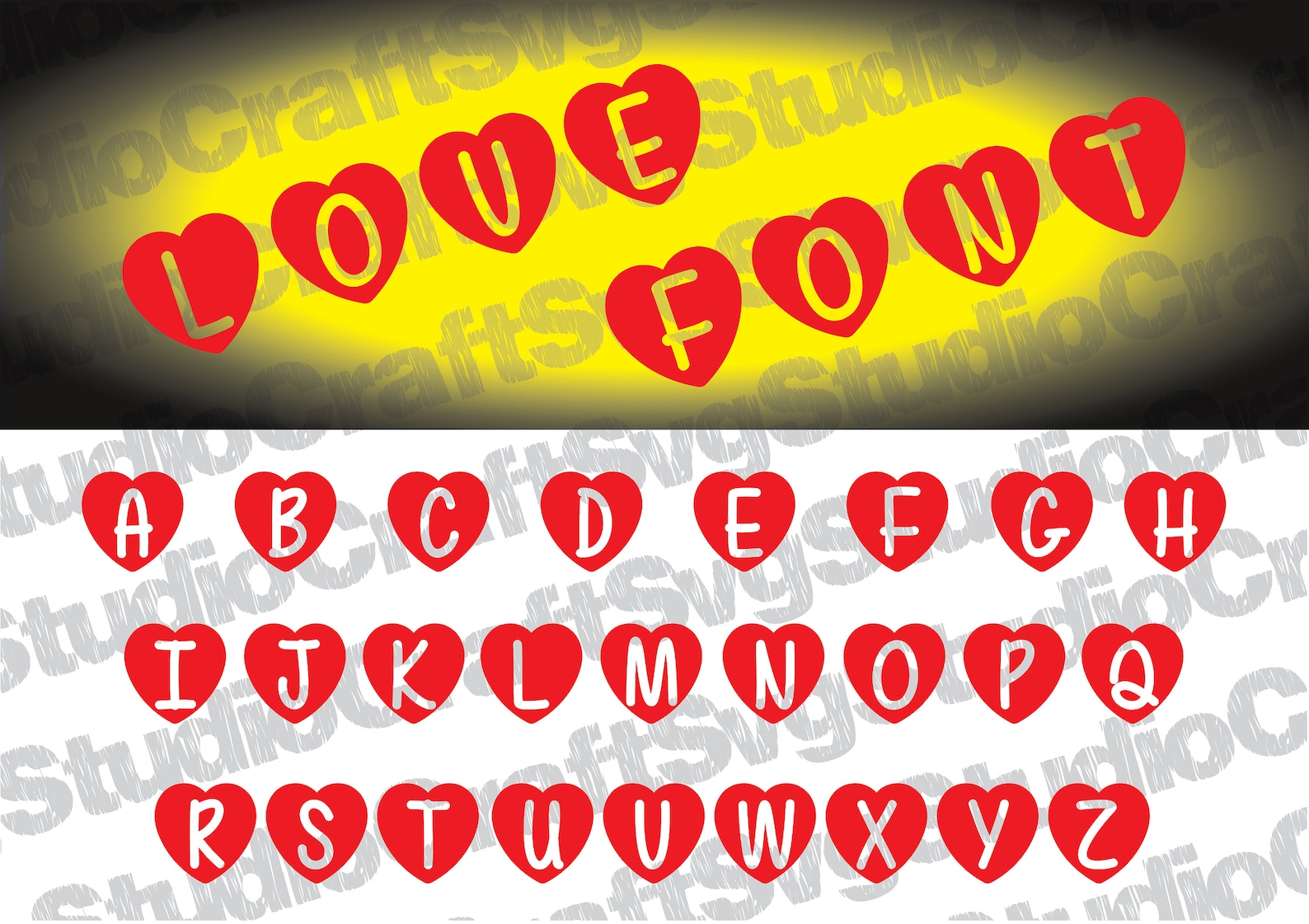 LOVE FONT SVG Love Monogram Svg Love Alphabet Svg Heart - Etsy