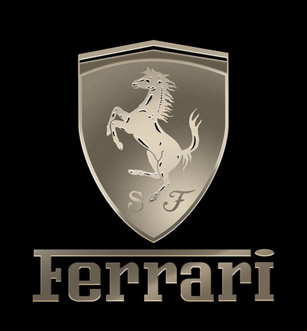 Metal Stickers FERRARI Nickel Adhesive Logo Sticker Car Laptop ...