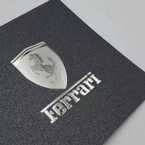 Metal Stickers FERRARI Nickel Adhesive Logo Sticker Car Laptop ...