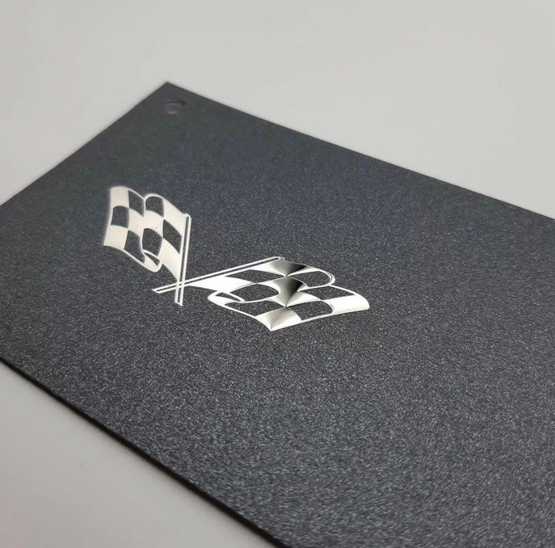 60x20mm METALIZED Double Checkered Flag STICKER RACING Pegatina ...