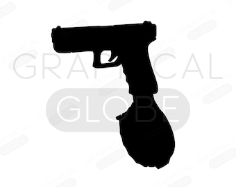 Glock 18 Extended Mag/ Pistol / Handgun Vector PNG. Funzione | Etsy