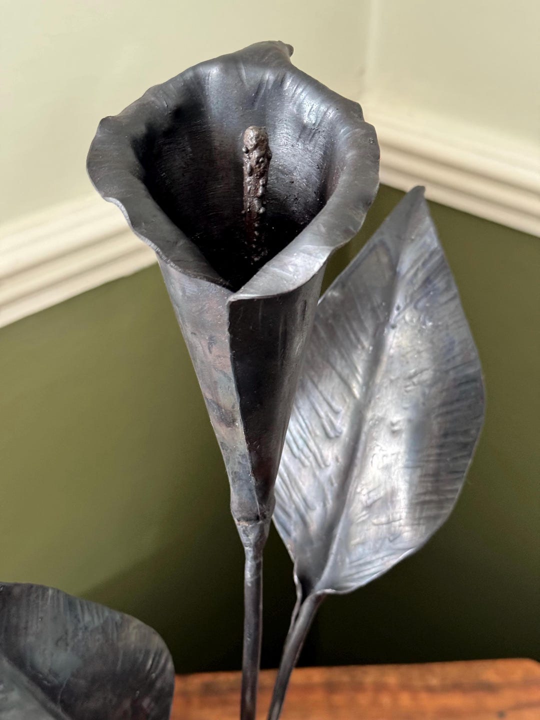 Iron Lily Sculpture – Blacksmith Made | Symbolic Home Decor | Memorial ...