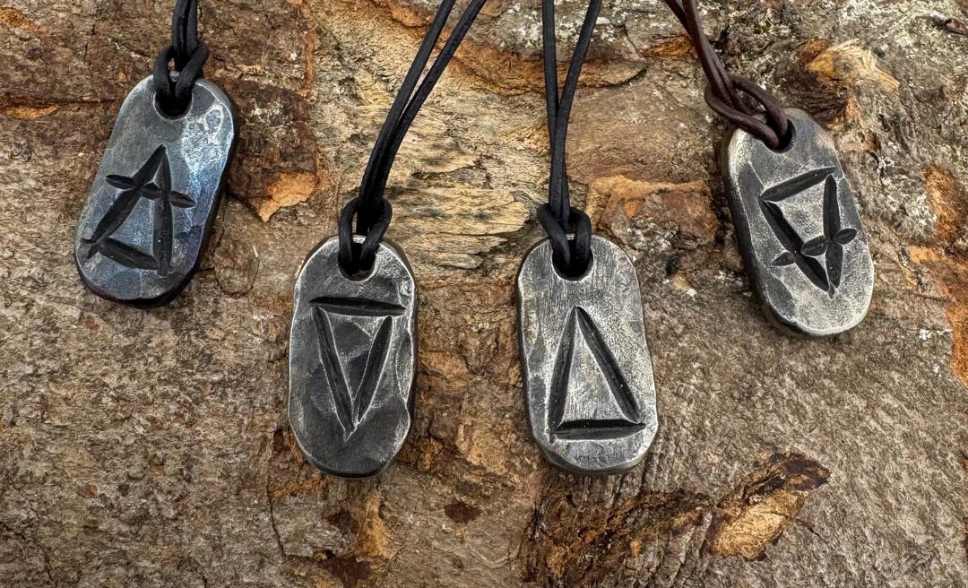 Earth, Air, Fire and Water, Element Pendants. Blacksmith Made. - Etsy