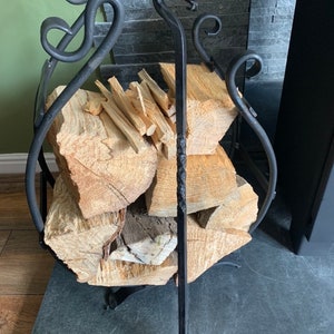 Log Basket, Blacksmith Made, Hand Forged. - Etsy
