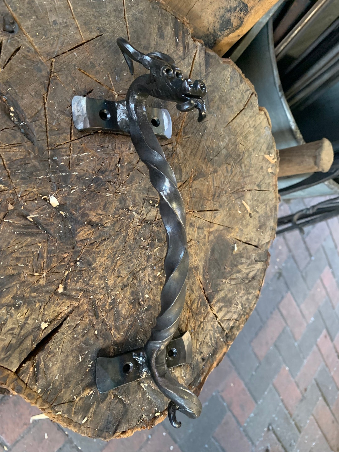 Dragon Head Door Handle, Blacksmith Made,hand Forged - Etsy UK