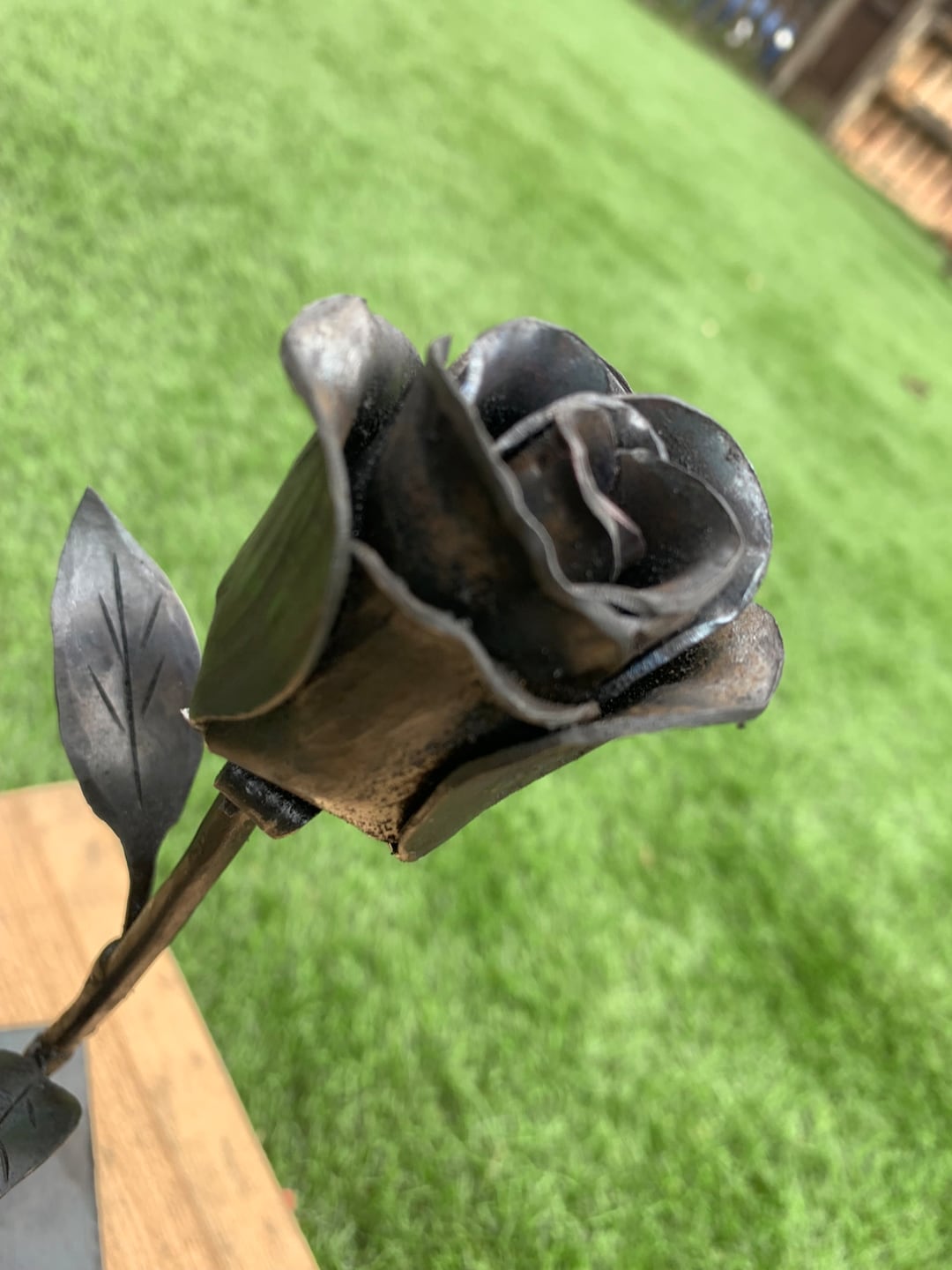 Iron Rose Sculpture Blacksmith Made Hand Forged. - Etsy