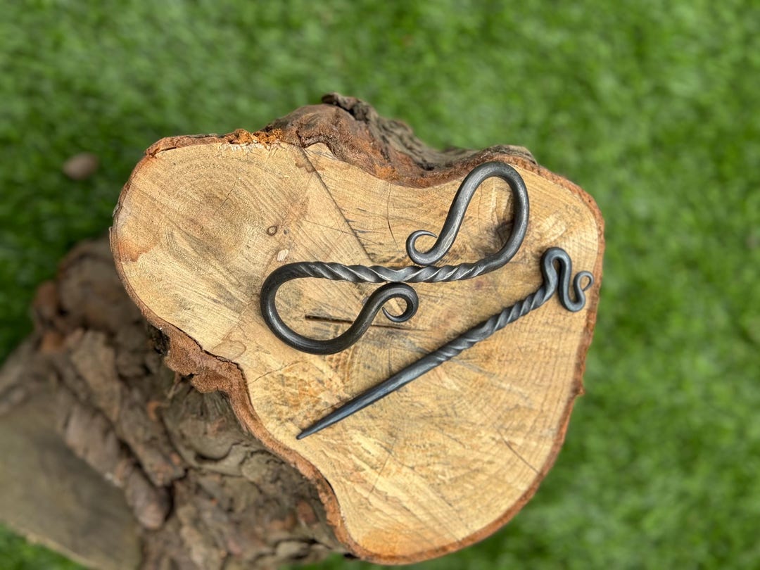 Viking Hair Pin and Barretta Set. Blacksmith Made, Hand Forged. - Etsy