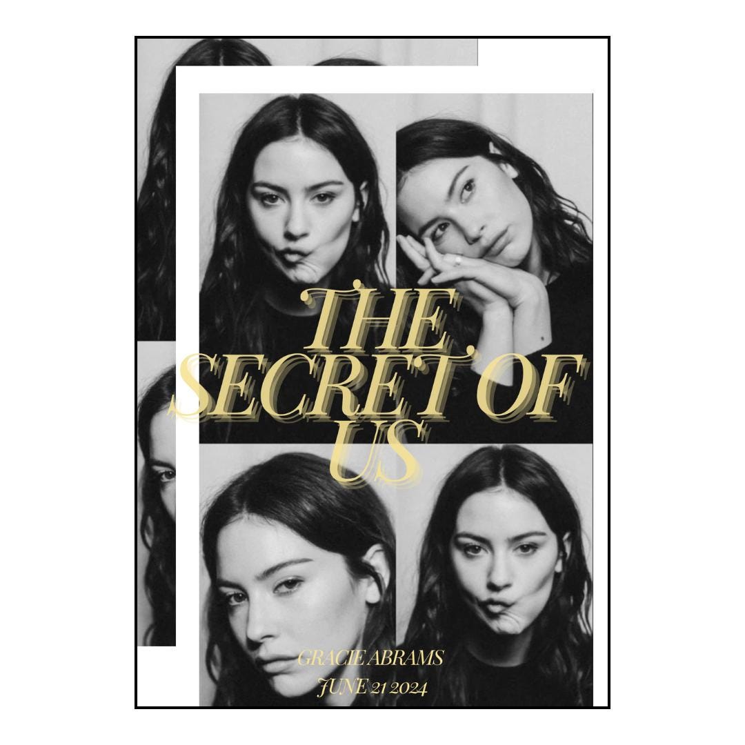 Gracie Abrams the Secret of Us Poster - Etsy