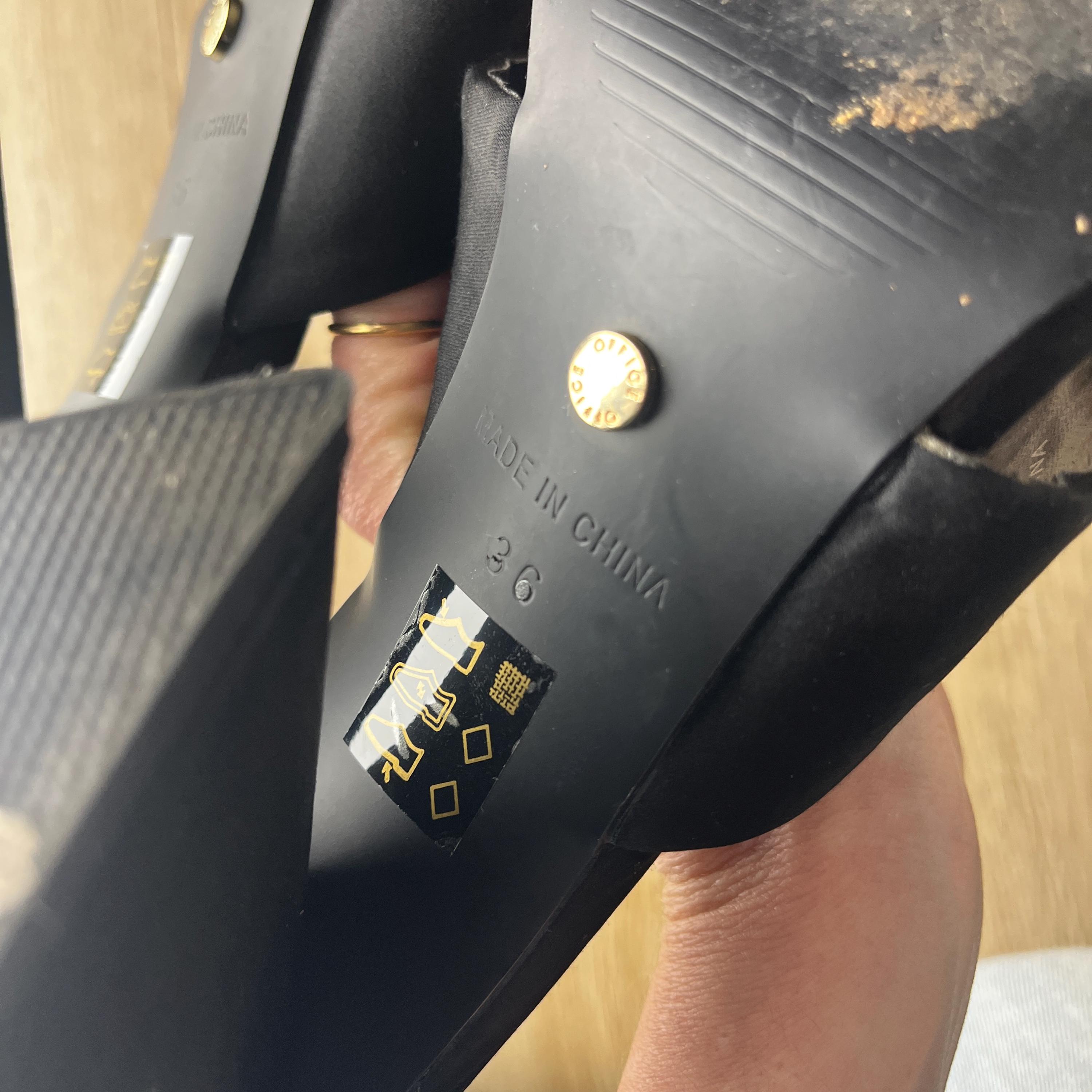 Vintage Black Flare Satin Heels, Block Heel Sandals, Mid Heeled Sandals ...