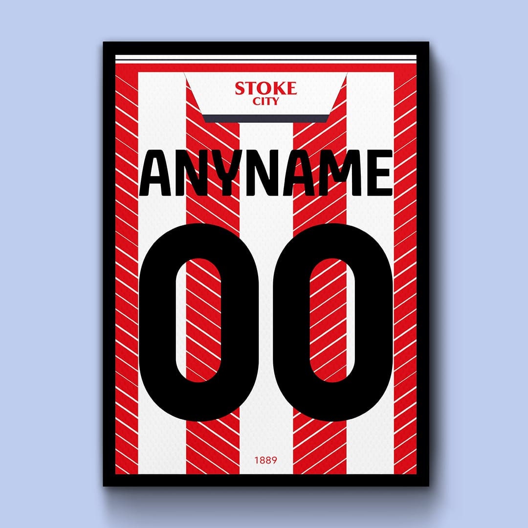Stoke City Football Shirt Print/poster Personalised Home - Etsy