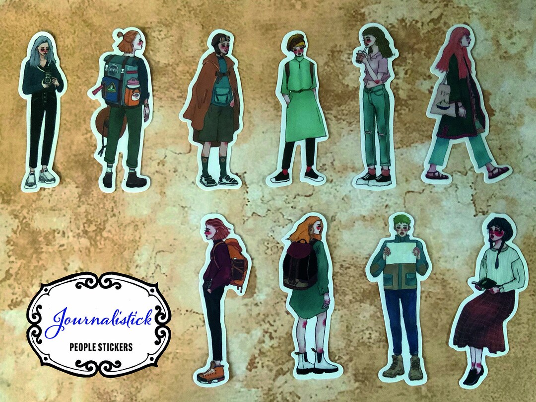 Modern Woman Stickers, Scrapbook Journaling, Creative Figures - Etsy UK