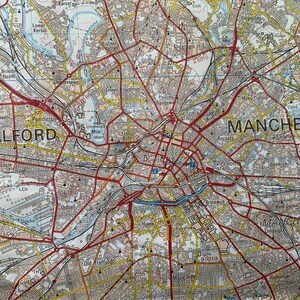 Vintage 1979 Manchester UK Road Map, Ordnance Survey - Etsy UK