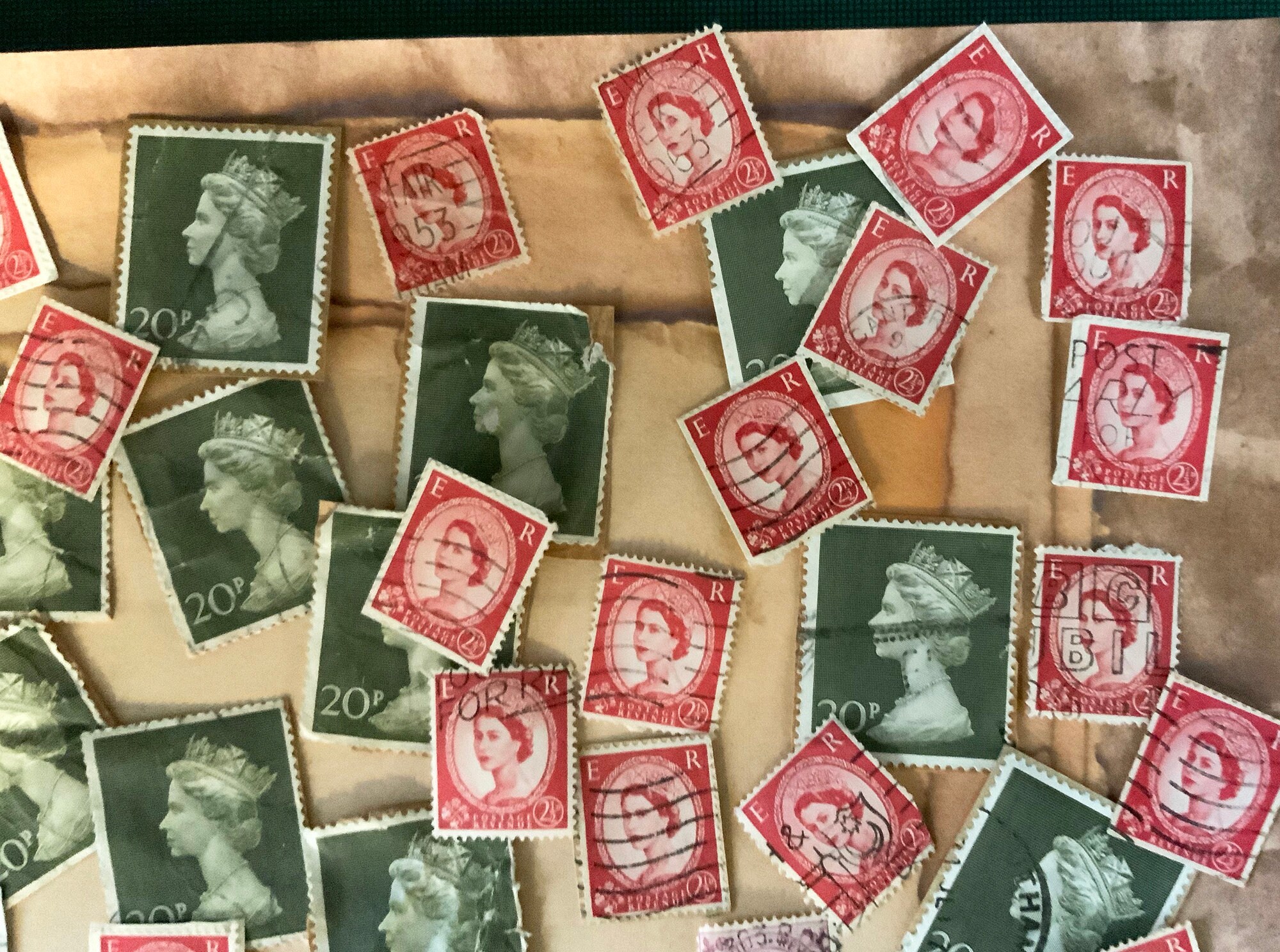 65 Vintage British Postage Stamps, Featuring a Variety From Different ...