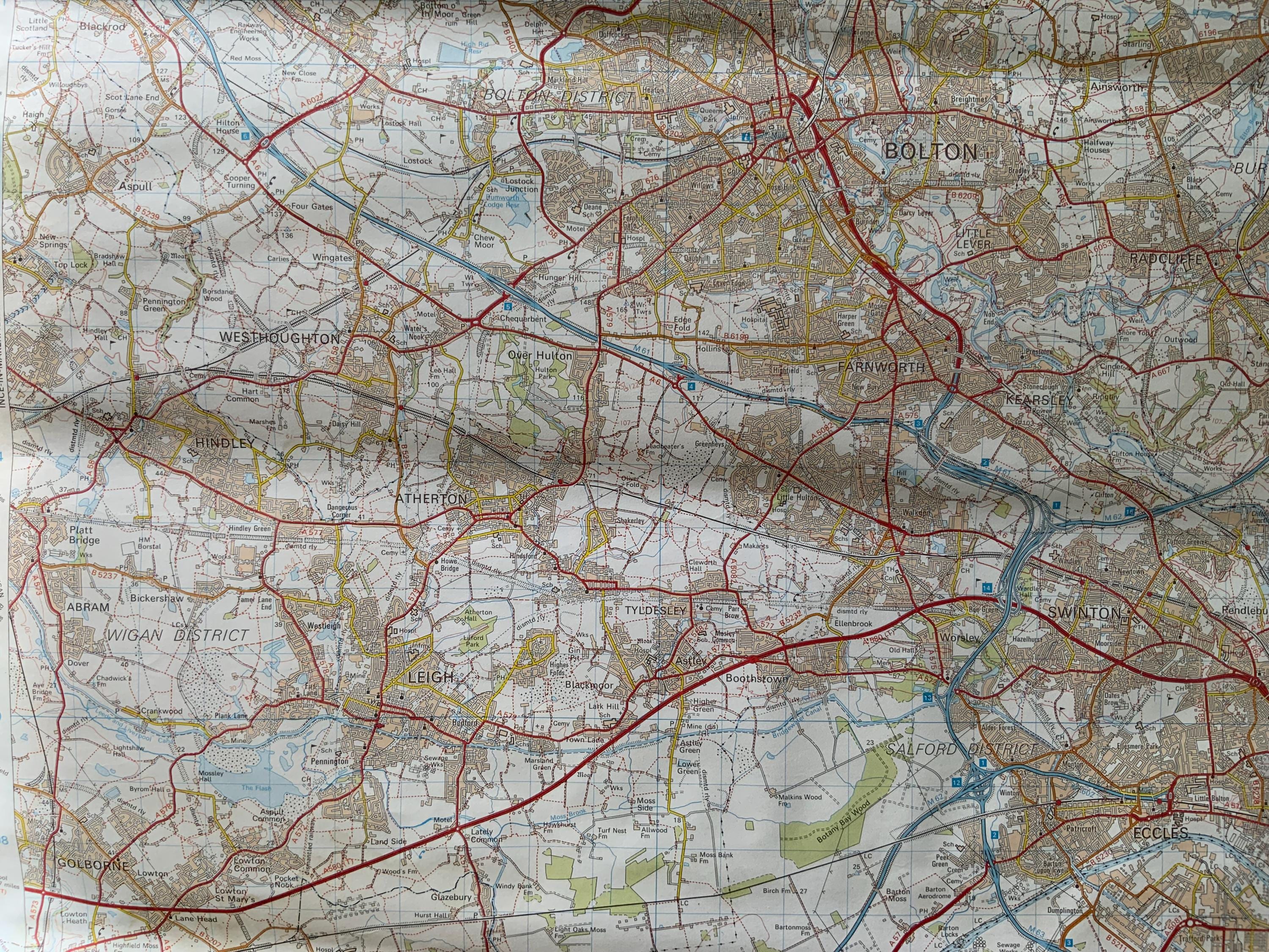 Vintage 1979 Manchester UK Road Map, Ordnance Survey - Etsy UK