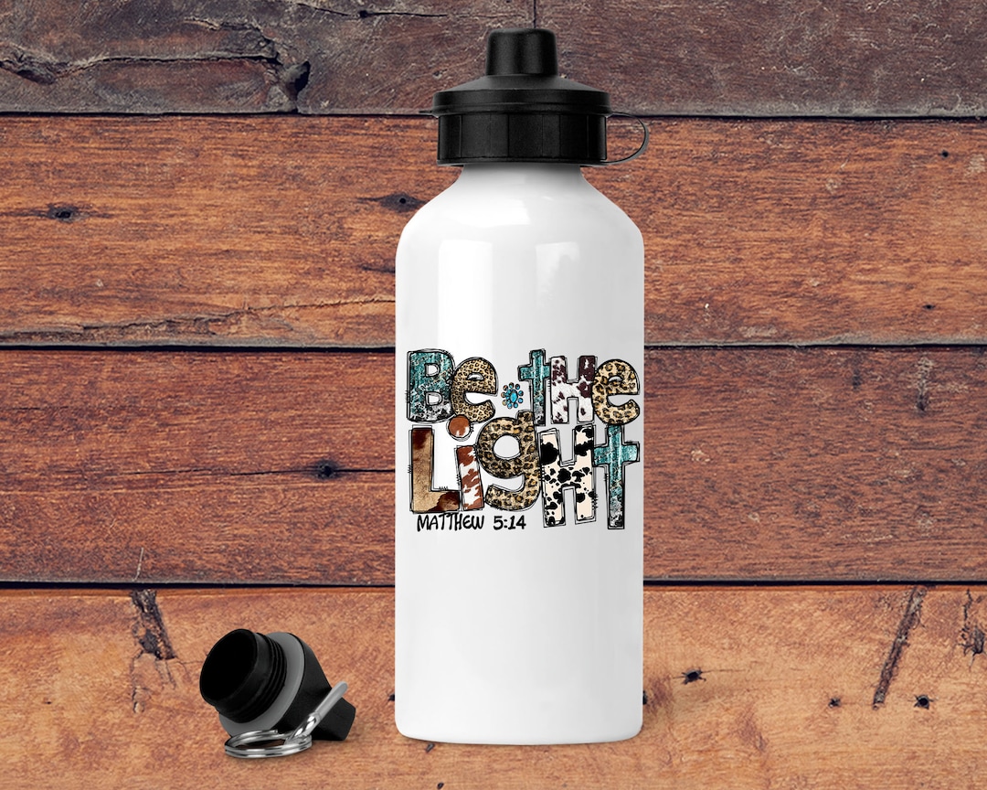 Be the Light Water Bottle - Etsy