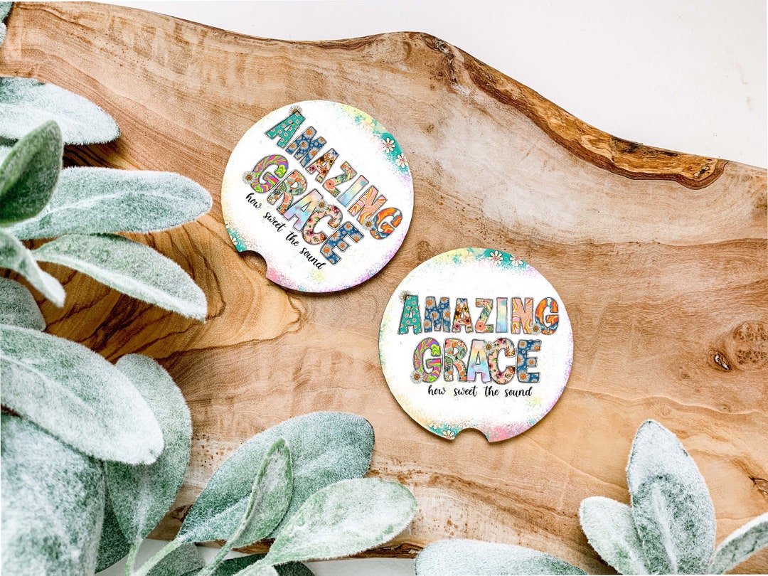 Amazing Grace, Just Pray, Pray, Created for a Purpose :coaster Set of 2 ...