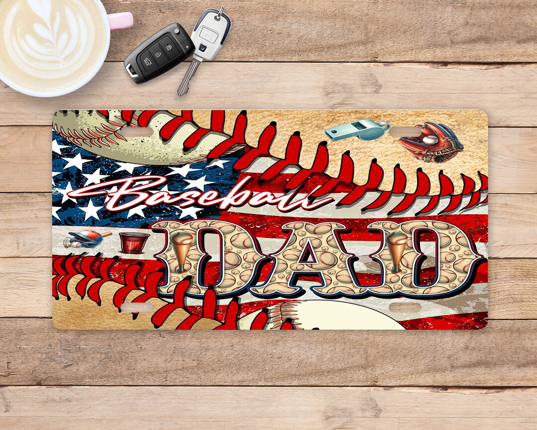 Baseball DAD License Plate - Etsy