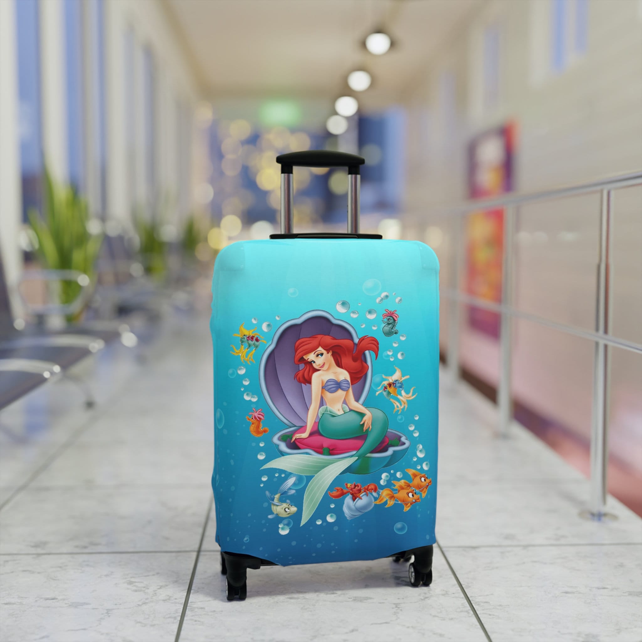 Little Mermaid Suitcase Protector, Little Mermaid Luggage Cover, Ariel ...