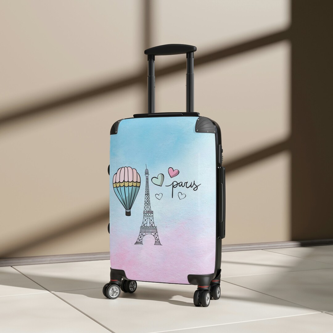 I Love Paris Suitcase, Paris Lover Cabin Bag, Paris France Luggage ...