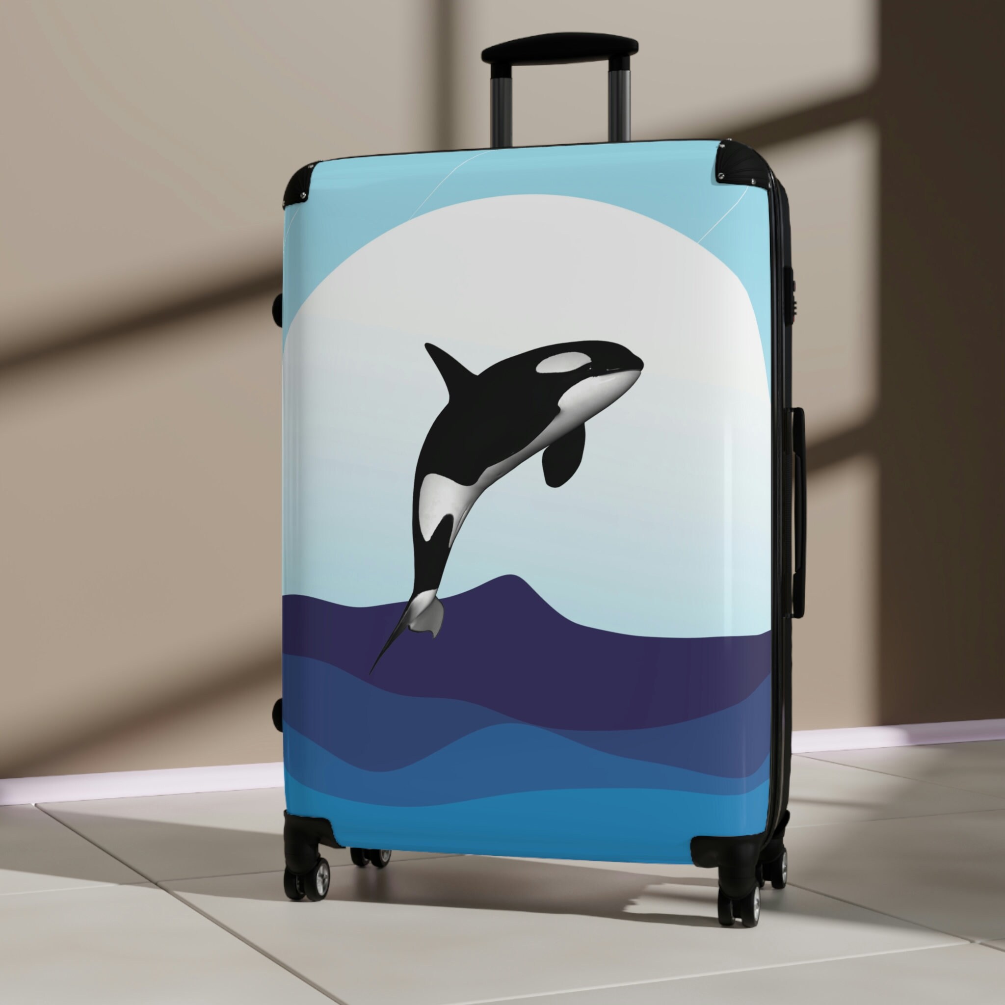 Orca Whale Suitcase, Whale Cabin Bag, Killer Whale Luggage, Orca Travel ...
