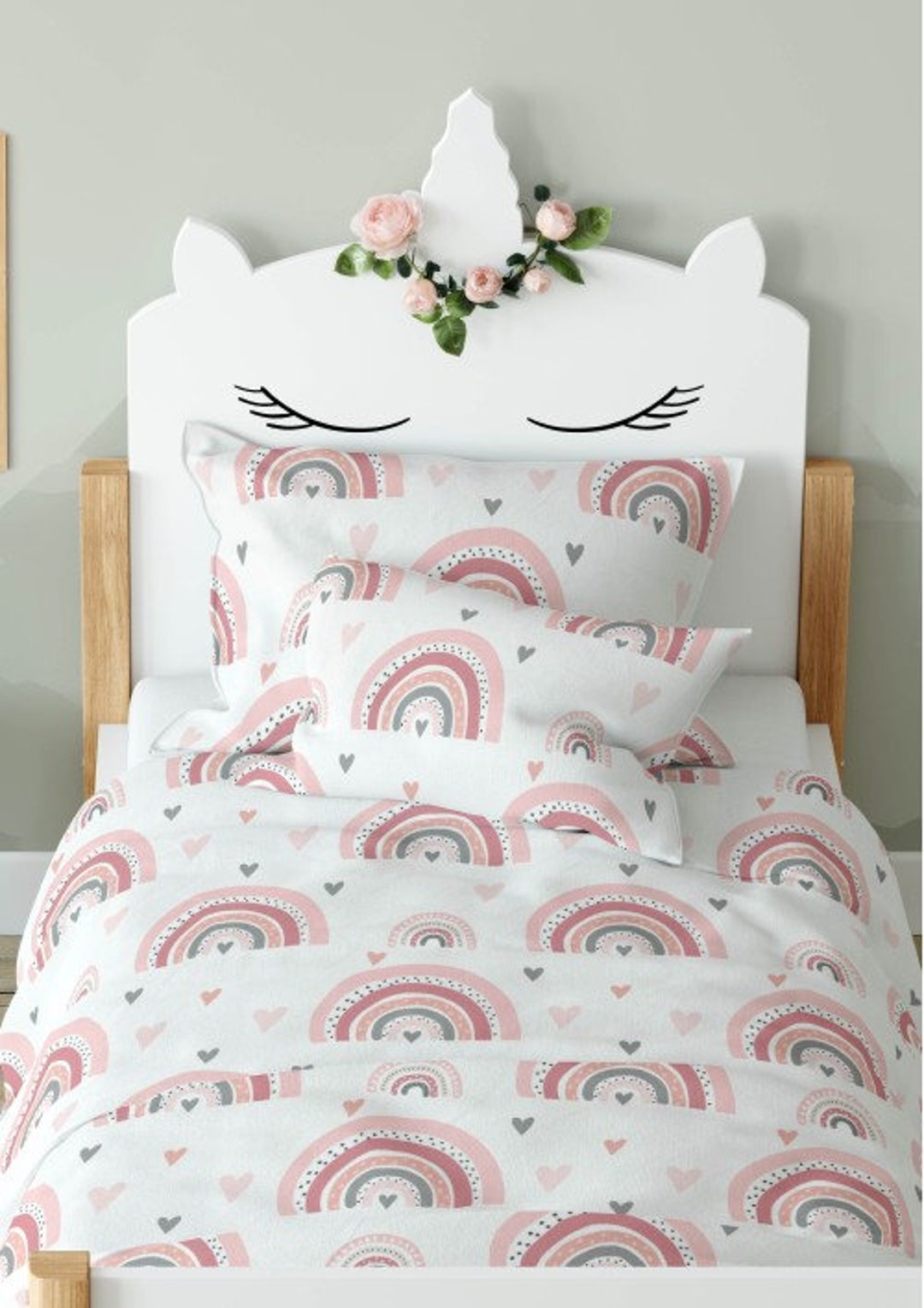 Rainbow Crib Girl Bedding Set / İnfant Room Girl Children Room - Etsy