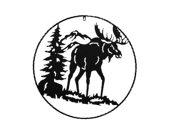 Moose Metal Art Metal Moose Sign Wildlife Decor Hunting - Etsy